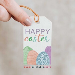 Easter Gift Tags, Printable Happy Easter Favor Tags, Easter Gift Tags ...