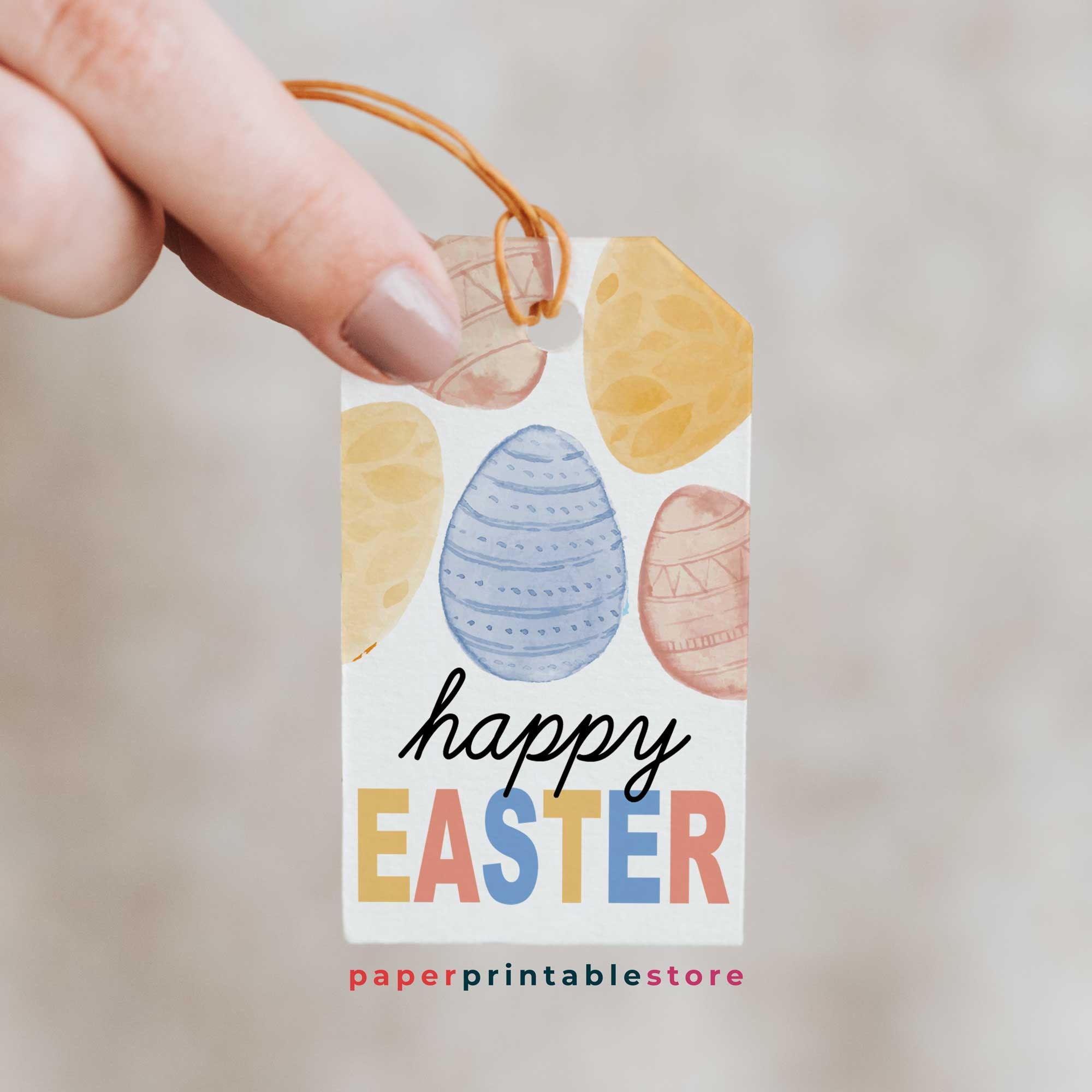 Printable Happy Easter Gift Tags, Easter Favor Tags, Easter Gift Tags ...