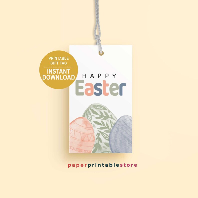 Printable Happy Easter Gift Tags Easter Favor Tags Easter - Etsy