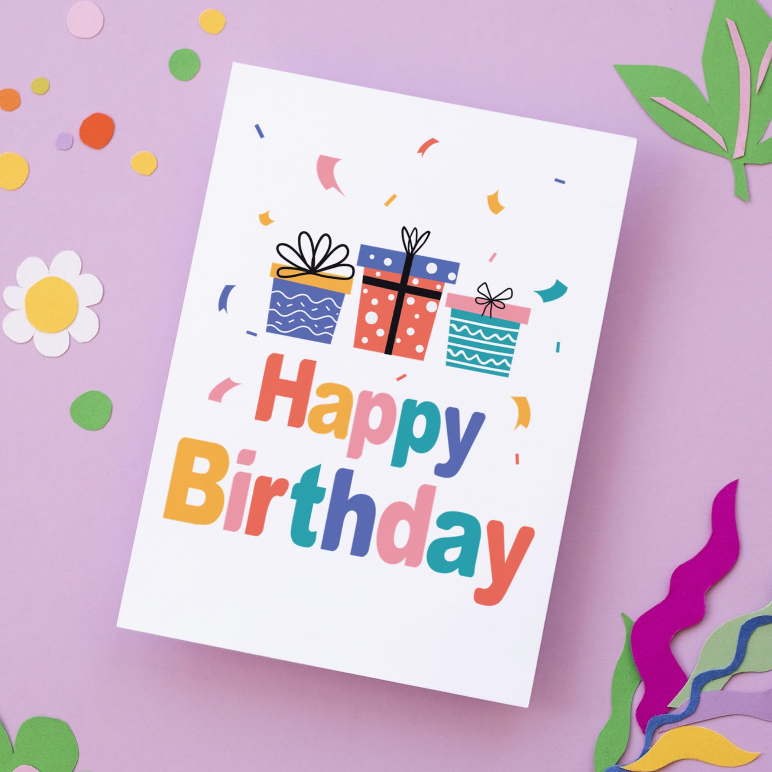 Printable Colorful Birthday Card, Printable Birthday Card, Instant ...