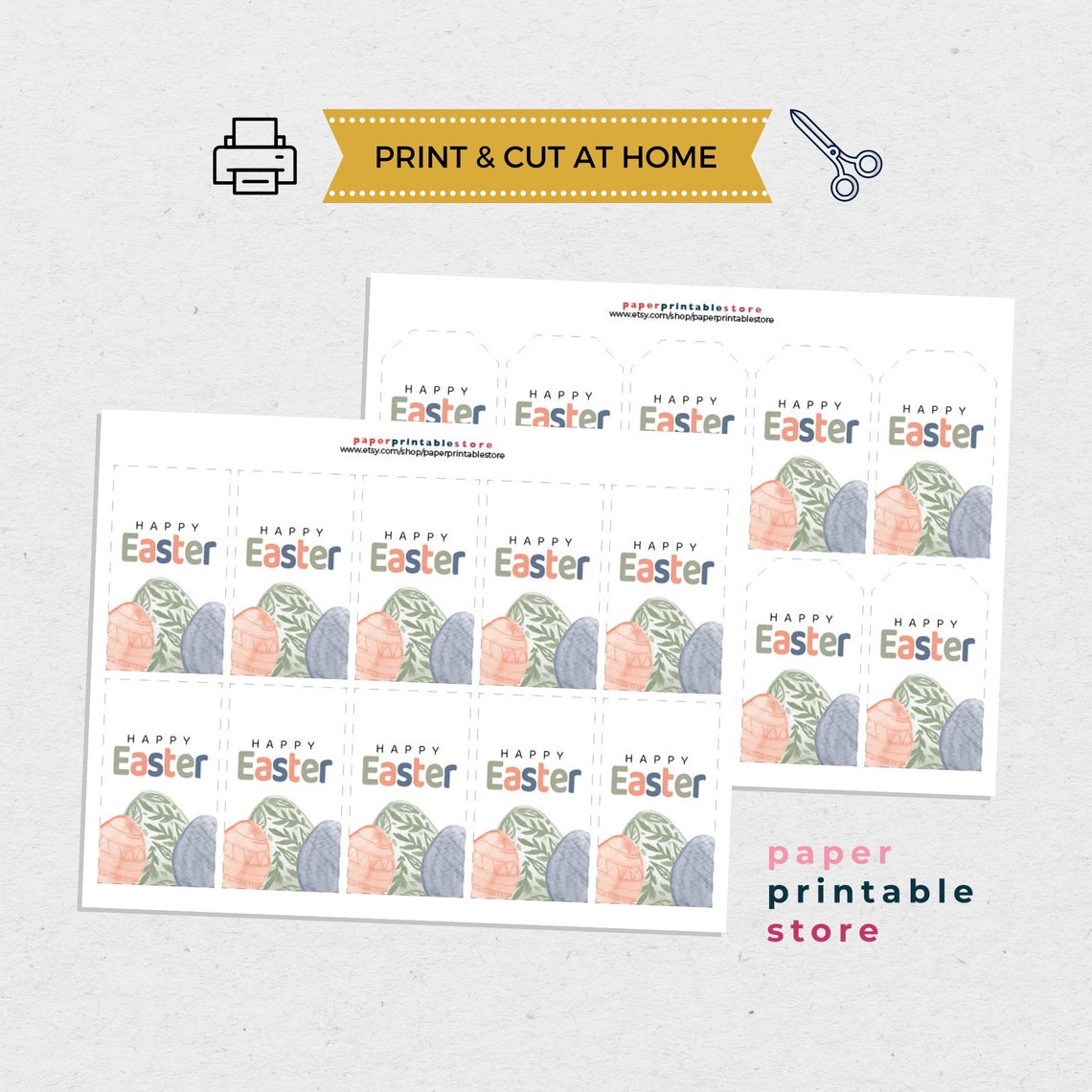 Printable Happy Easter Gift Tags Easter Favor Tags Easter - Etsy