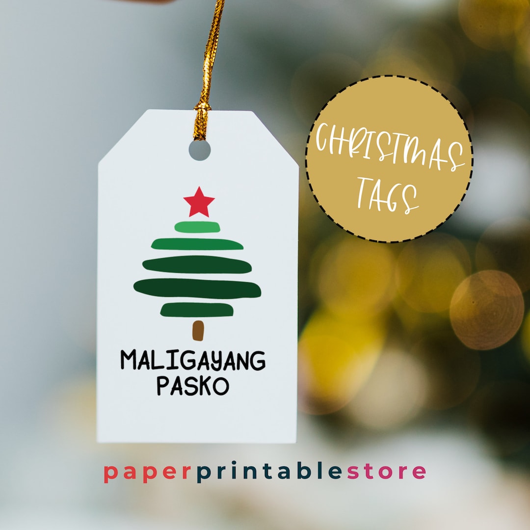 Maligayang Pasko, Paskong Pinoy Gift Tag, Pinoy Christmas, Christmas ...