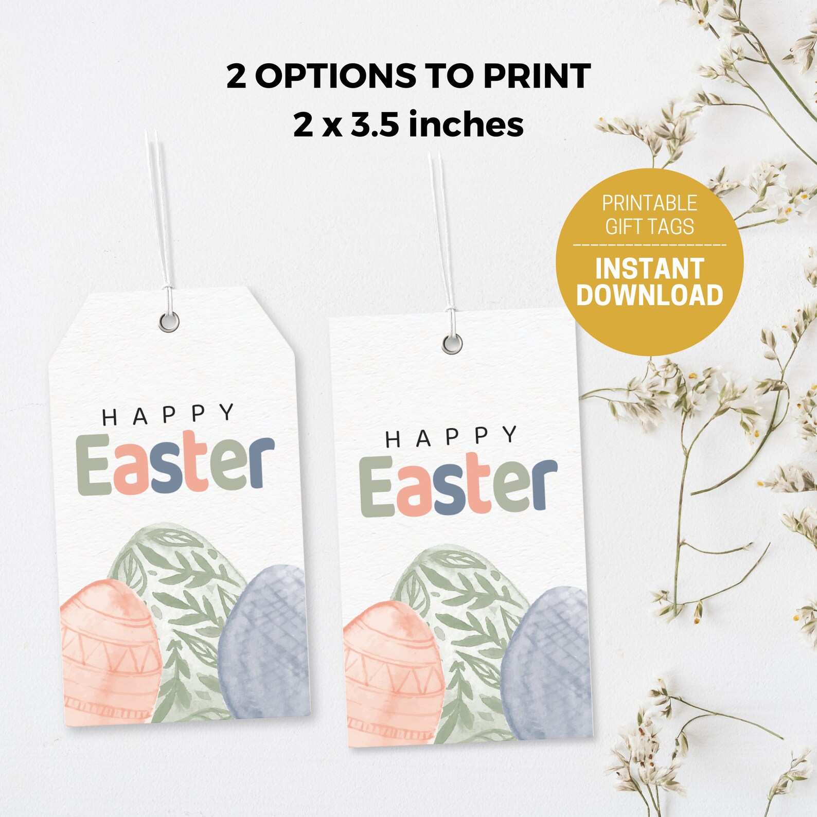 Printable Happy Easter Gift Tags Easter Favor Tags Easter - Etsy