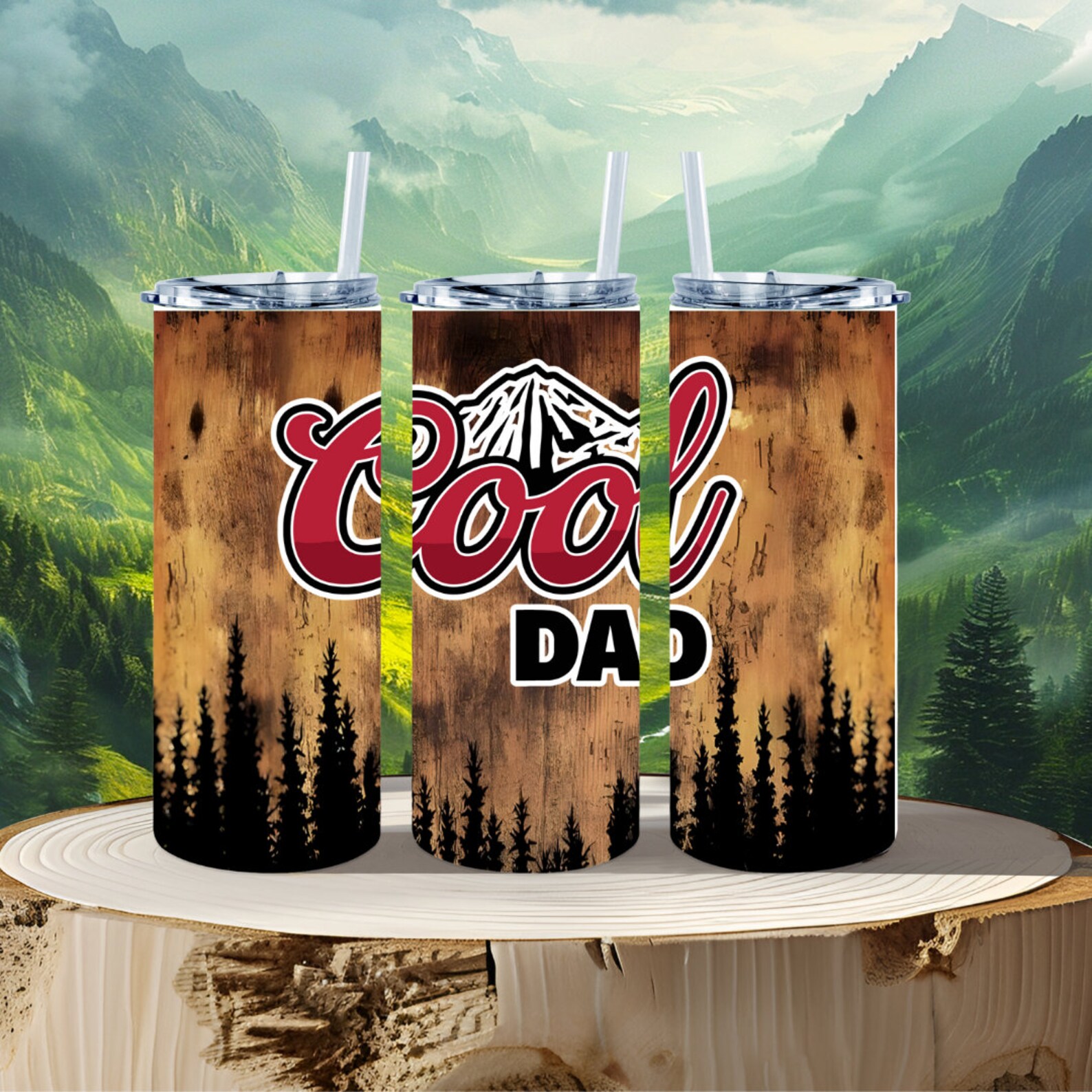 Father's Day Tumbler - Cool Dad - Coors Light - 20 Ounce - Cup - Straw ...