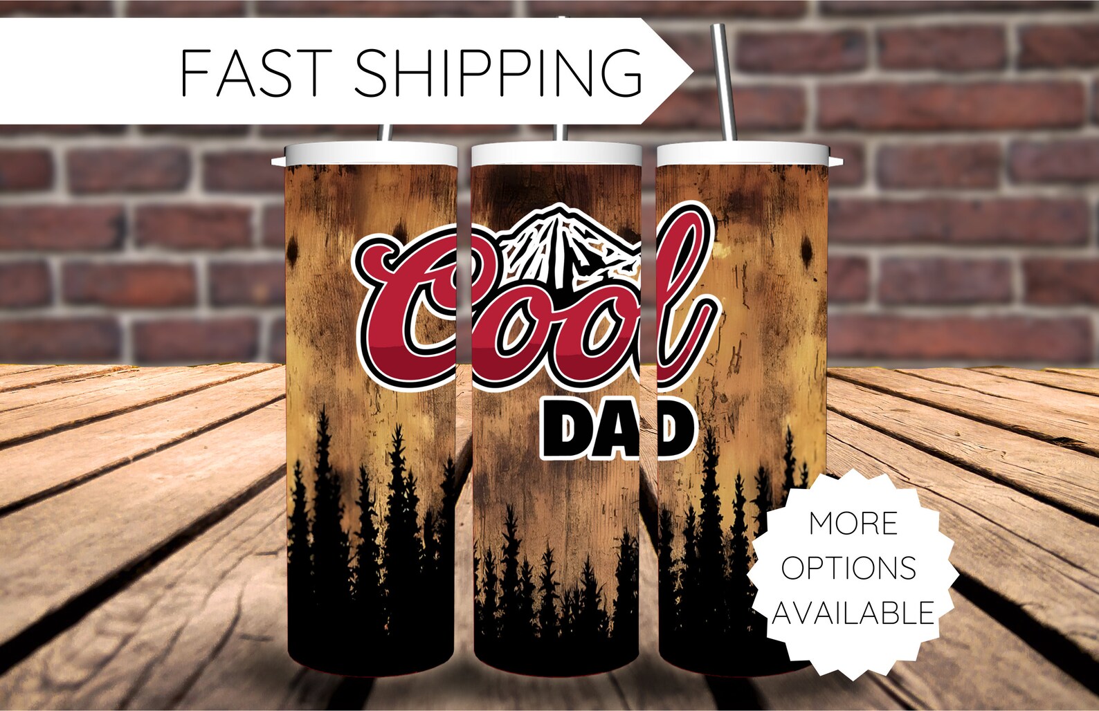 Father's Day Tumbler - Cool Dad - Coors Light - 20 Ounce - Cup - Straw ...