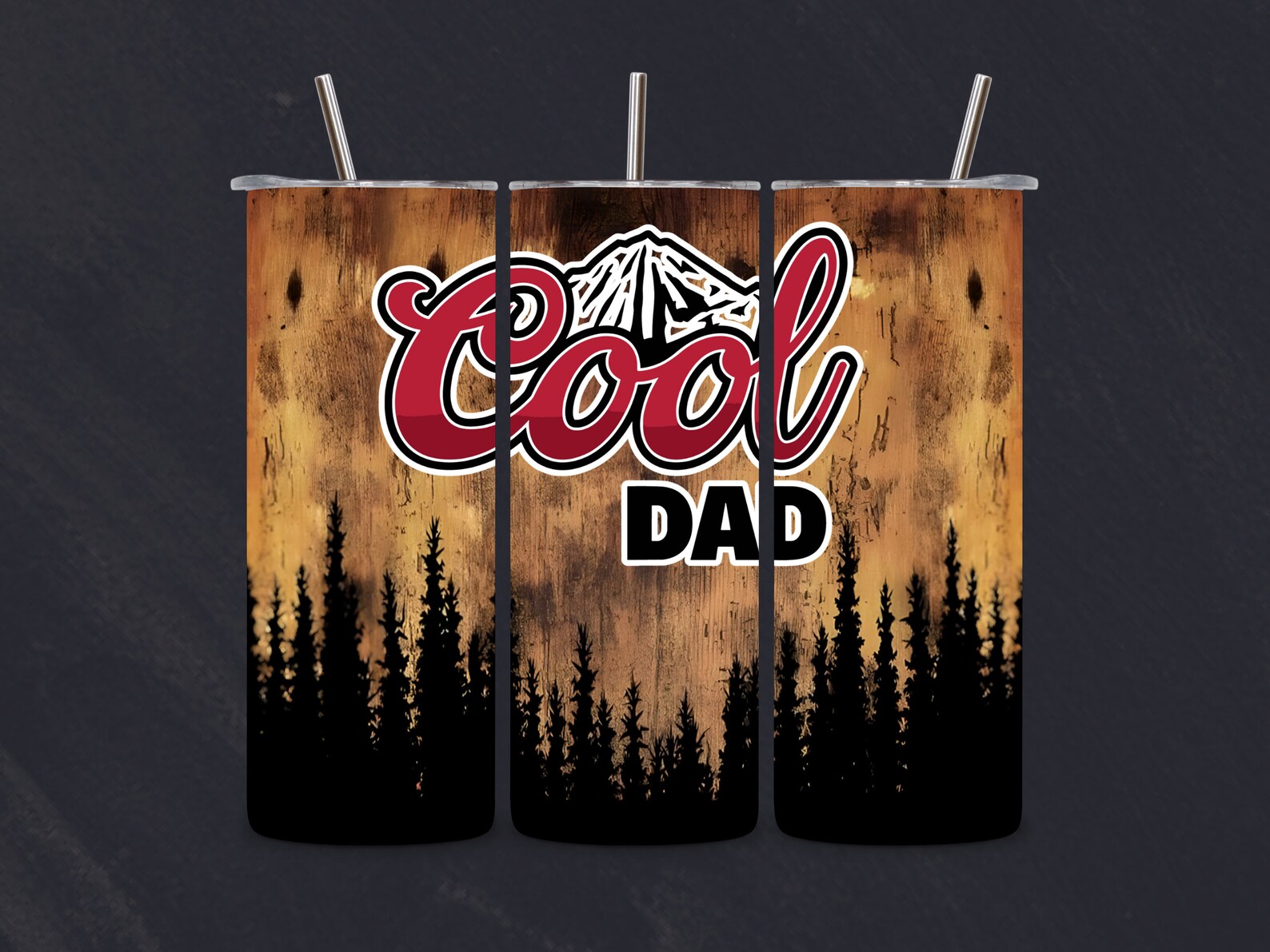 Father's Day Tumbler - Cool Dad - Coors Light - 20 Ounce - Cup - Straw ...