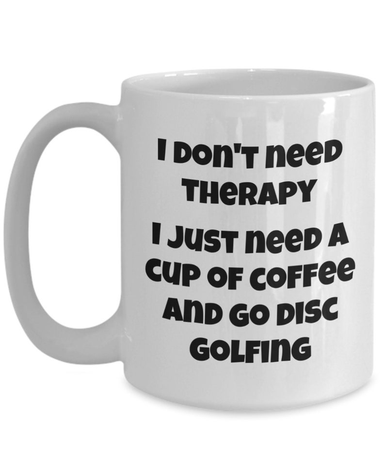 Coffee and Disc Golf Therapy 15oz Ceramic Coffee Mug Disc - Etsy