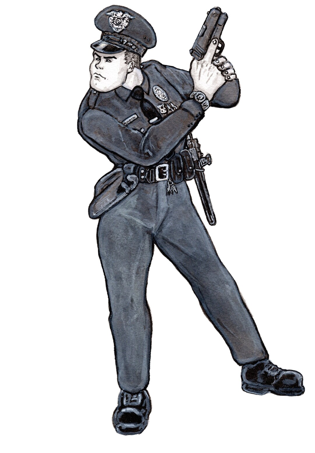 LAPD Policeman Die-cut Sticker - Etsy