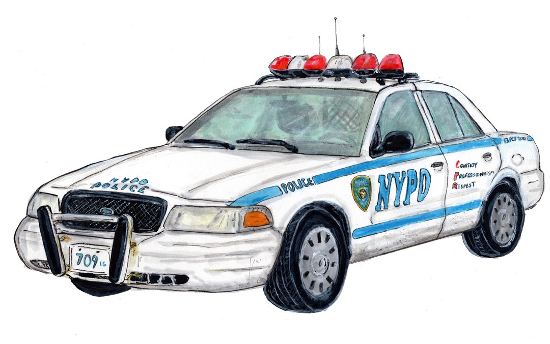 NYPD Crown Victoria Patrol Car Sticker - Etsy