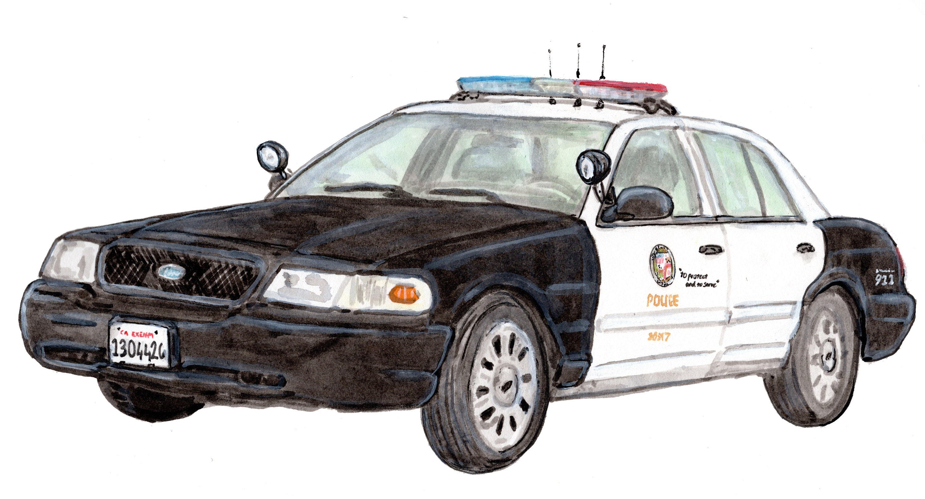 LAPD Crown Victoria Police Cruiser - Etsy