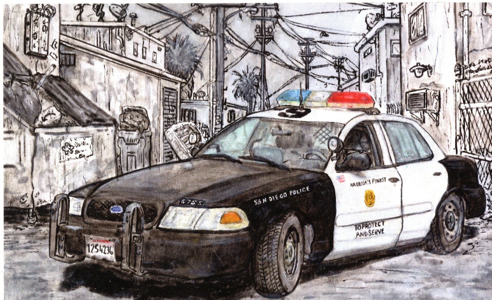 SDPD Police Car Postcard - Etsy