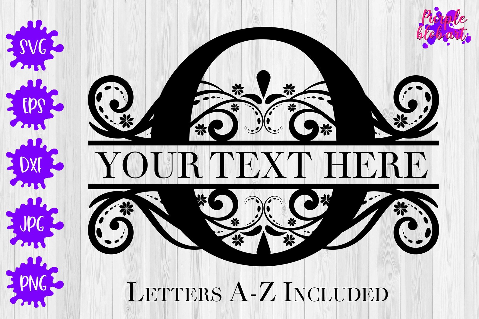 Swirl Split Monogram Split Letters Monogram Dxf Font Svg Files | Etsy