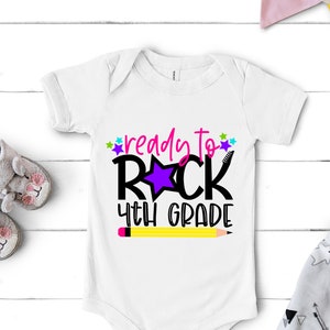Ready to Rock 4th Grade SVG First Day of School Fourth Grade - Etsy