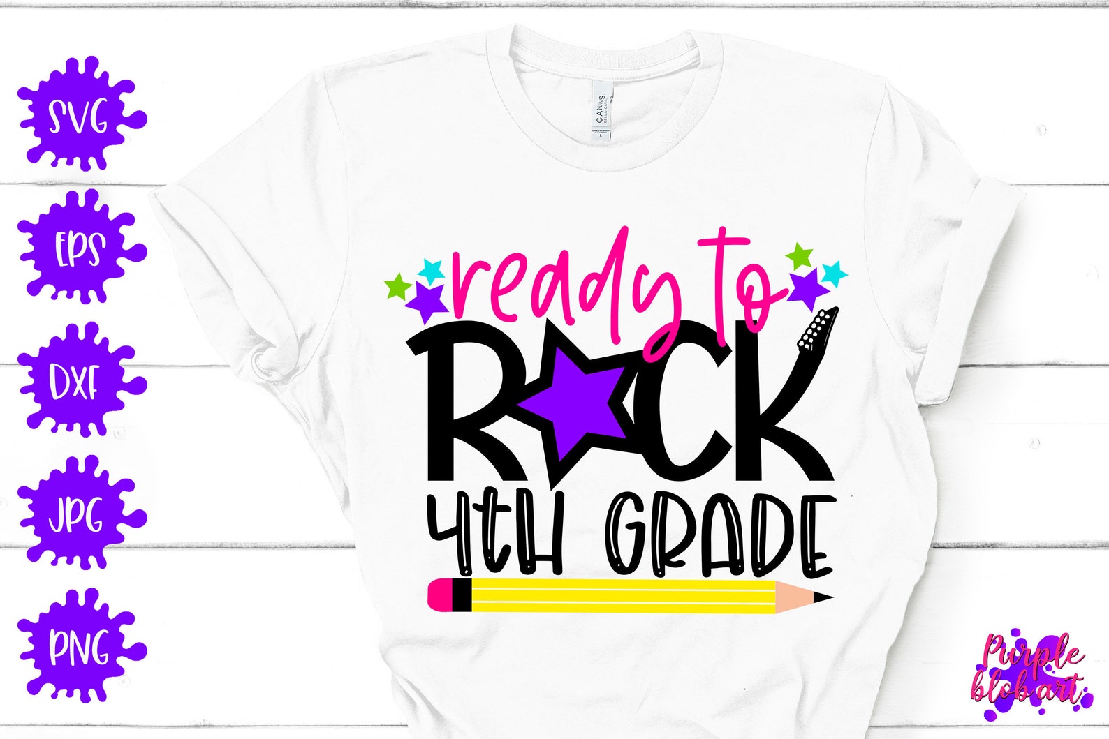 Ready to Rock 4th Grade SVG First Day of School Fourth Grade - Etsy