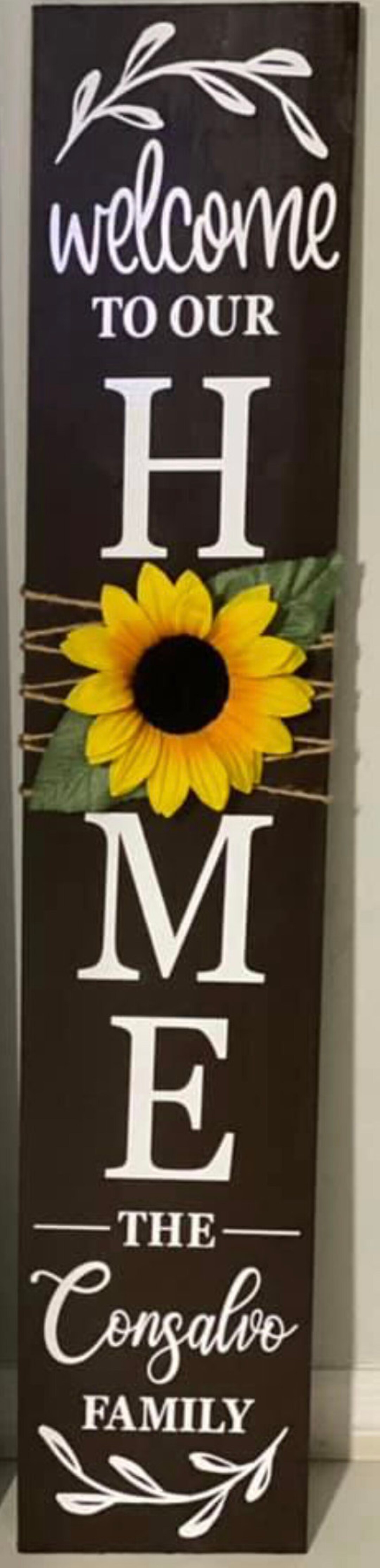 Sunflower Porch Sign - Etsy