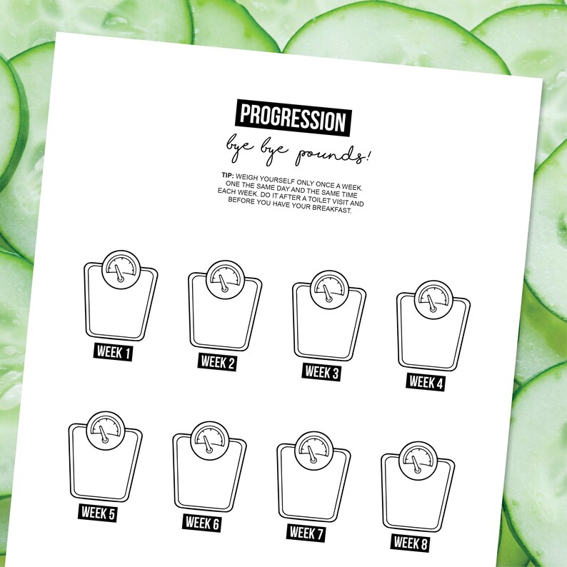 PRINTABLE: Weight Loss/inches Tracker - English - Etsy
