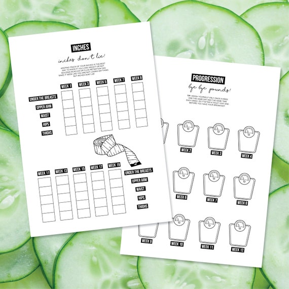 PRINTABLE: Weight Loss/inches Tracker English | Etsy