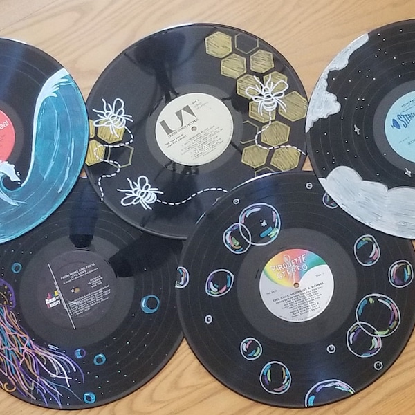Painted Record - Etsy