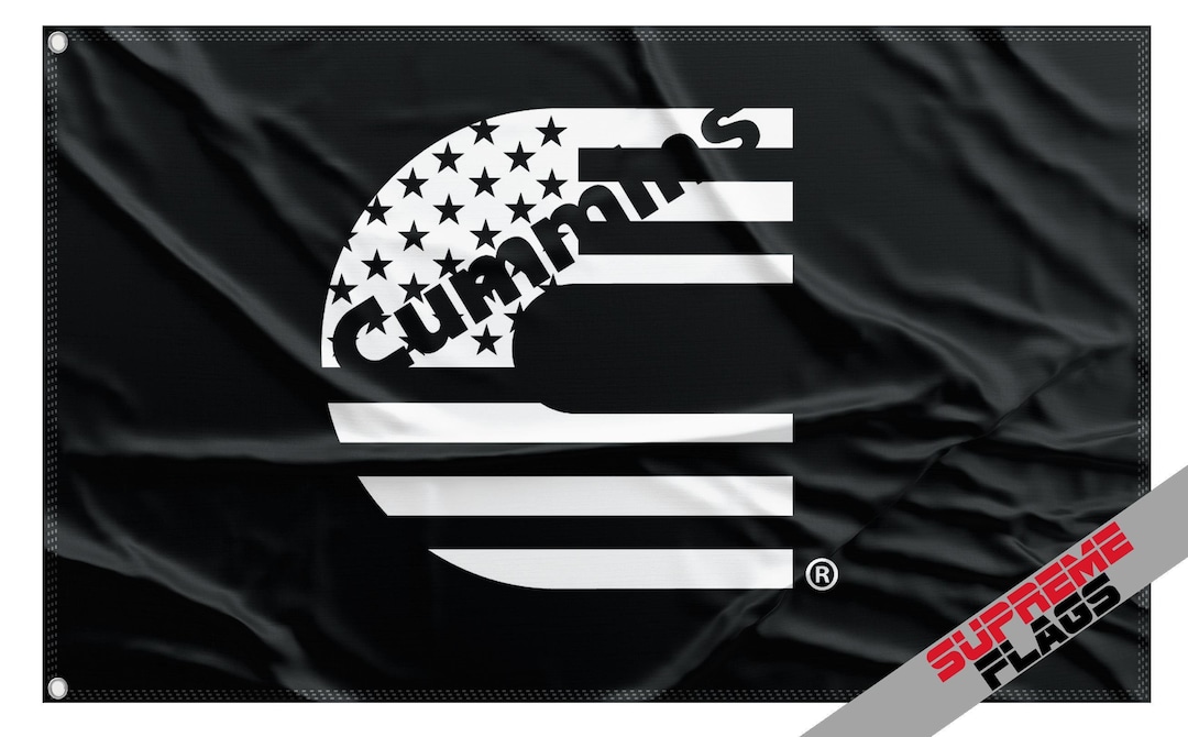 Cummins Flag Banner 3x5 Turbo Diesel Garage Man Cave Black USA - Etsy