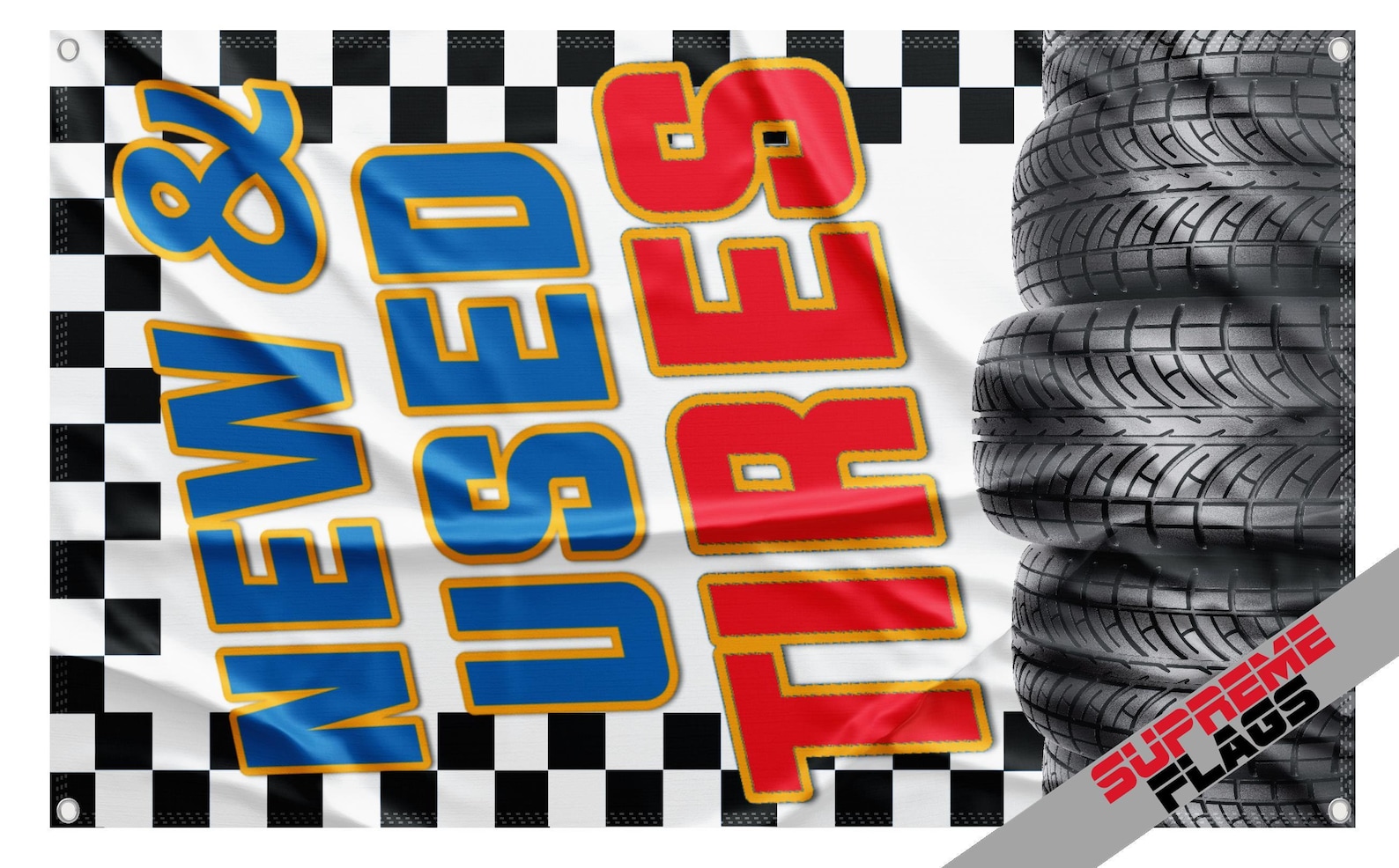 New and Used Tires Flag 3x5 Banner Mechanic Shop Automotive Store ...