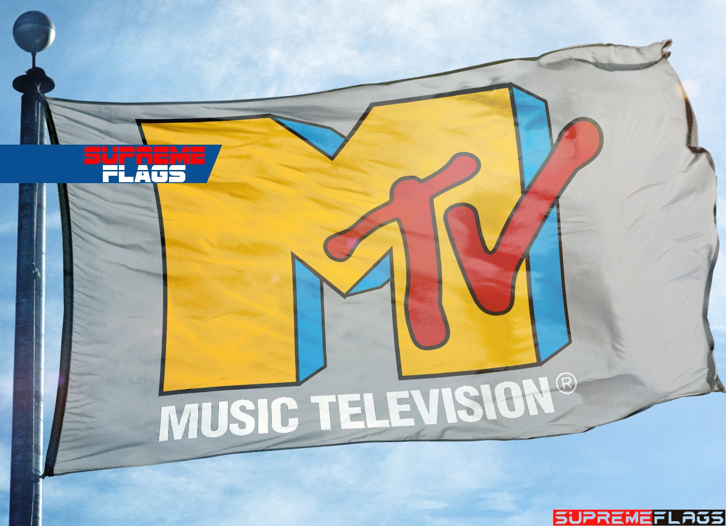 MTV Flag Banner 3x5 ft Music Television Man Cave | Etsy