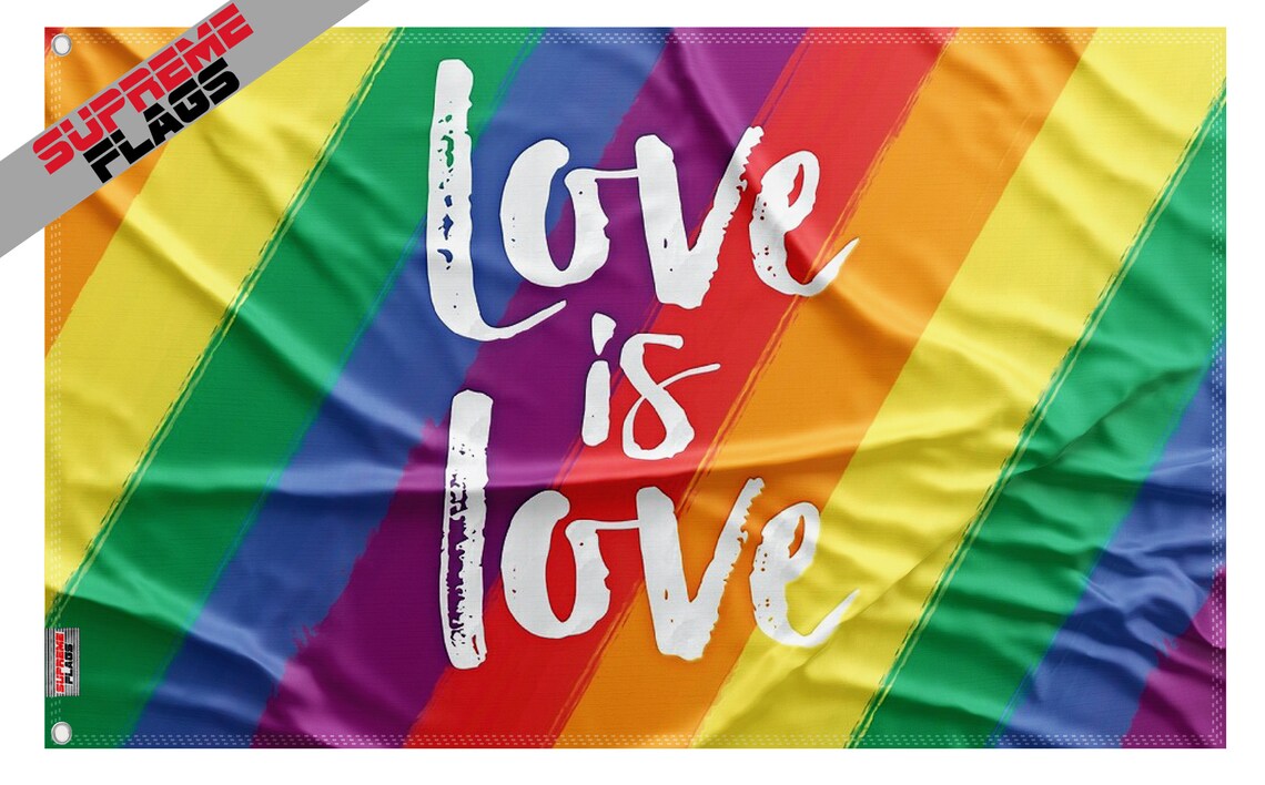 Love is Love Flag Banner 3x5 Ft Gay Pride LGBTQ - Etsy