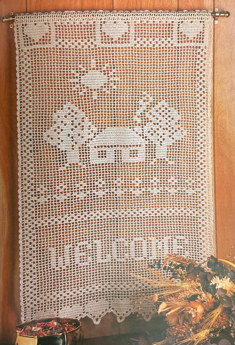 Filet Crochet Welcome Sign Pattern – PDF Digital Download – Elegant ...