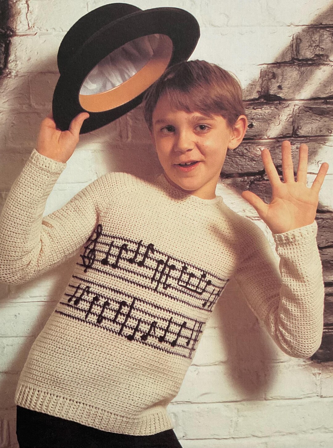 Vintage Music Note Sweater Crochet Pattern – PDF Download - Etsy