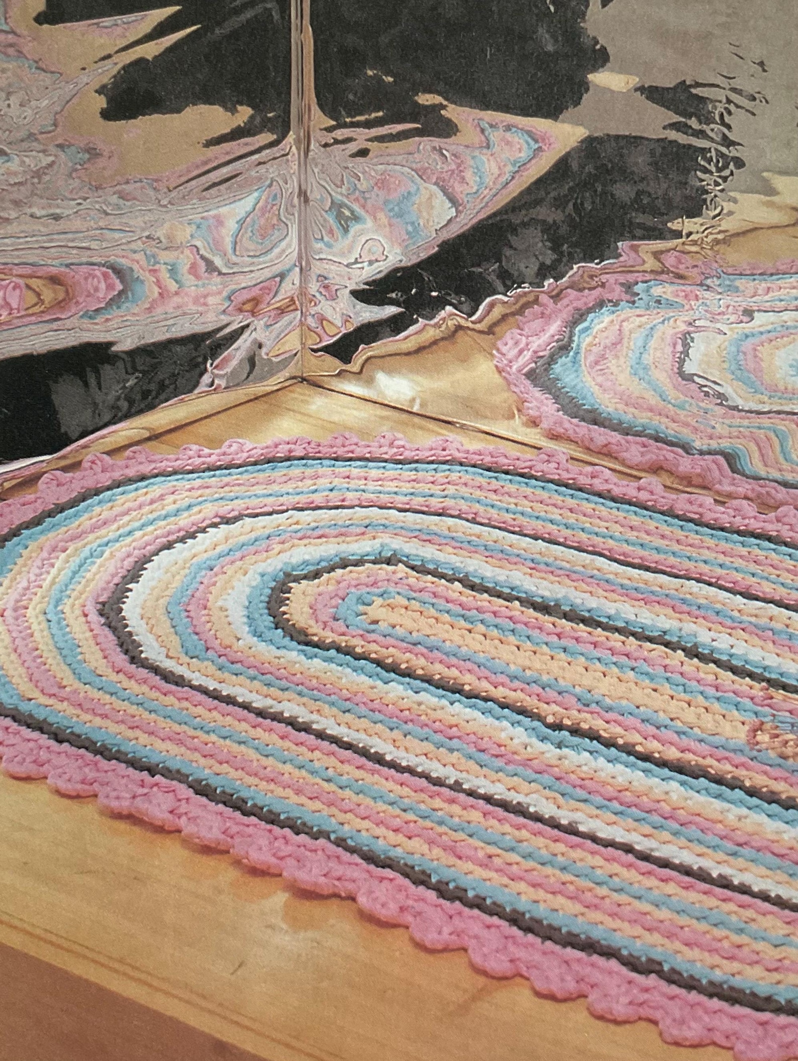 Vintage Oval Rag Rug Crochet Pattern | Retro Home Decor (digital ...