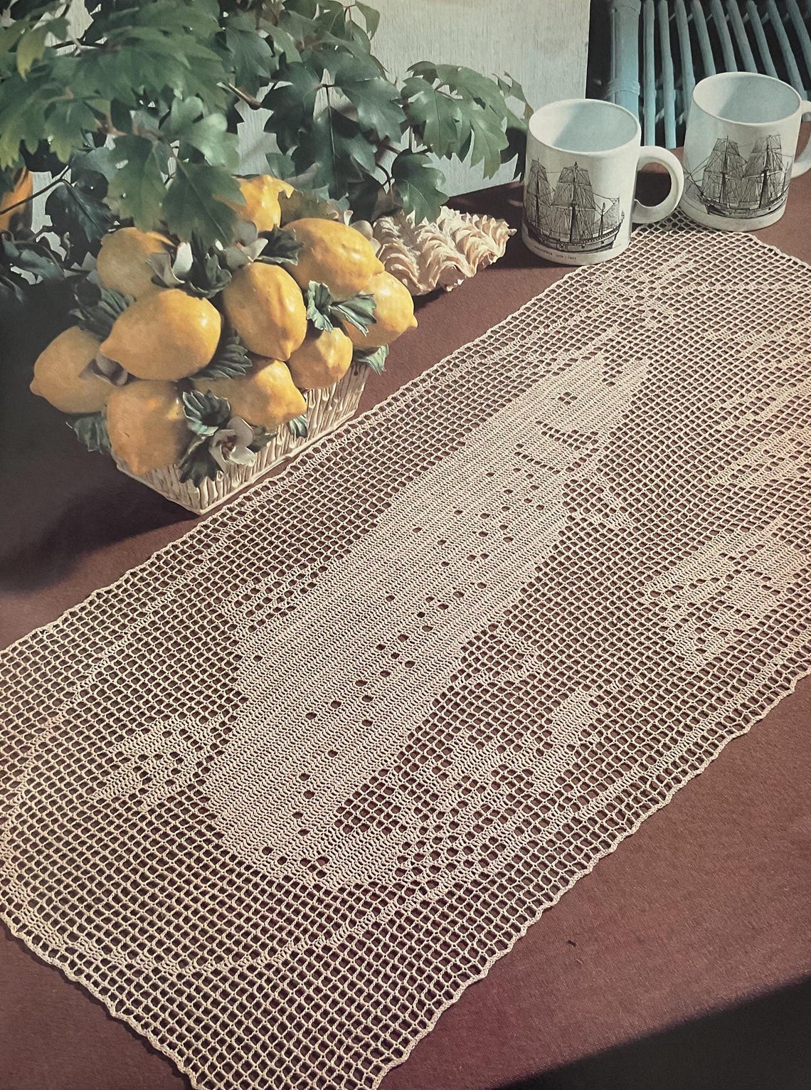Fish Filet Crochet Pattern: Vintage Nautical Wall Hanging (PDF Download ...