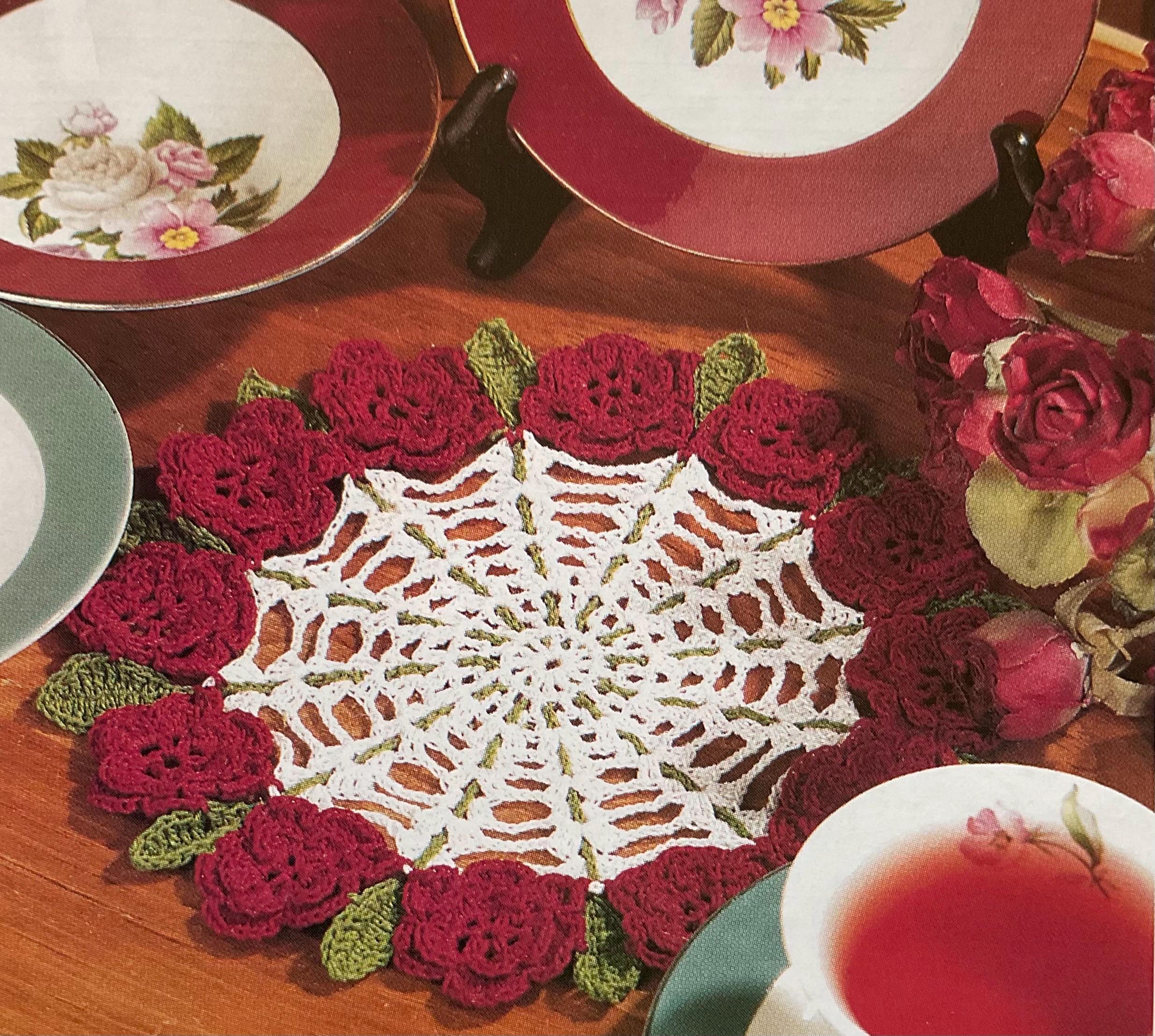 Vintage Rose Doily Crochet Pattern Collection: 7 Floral Designs (PDF ...