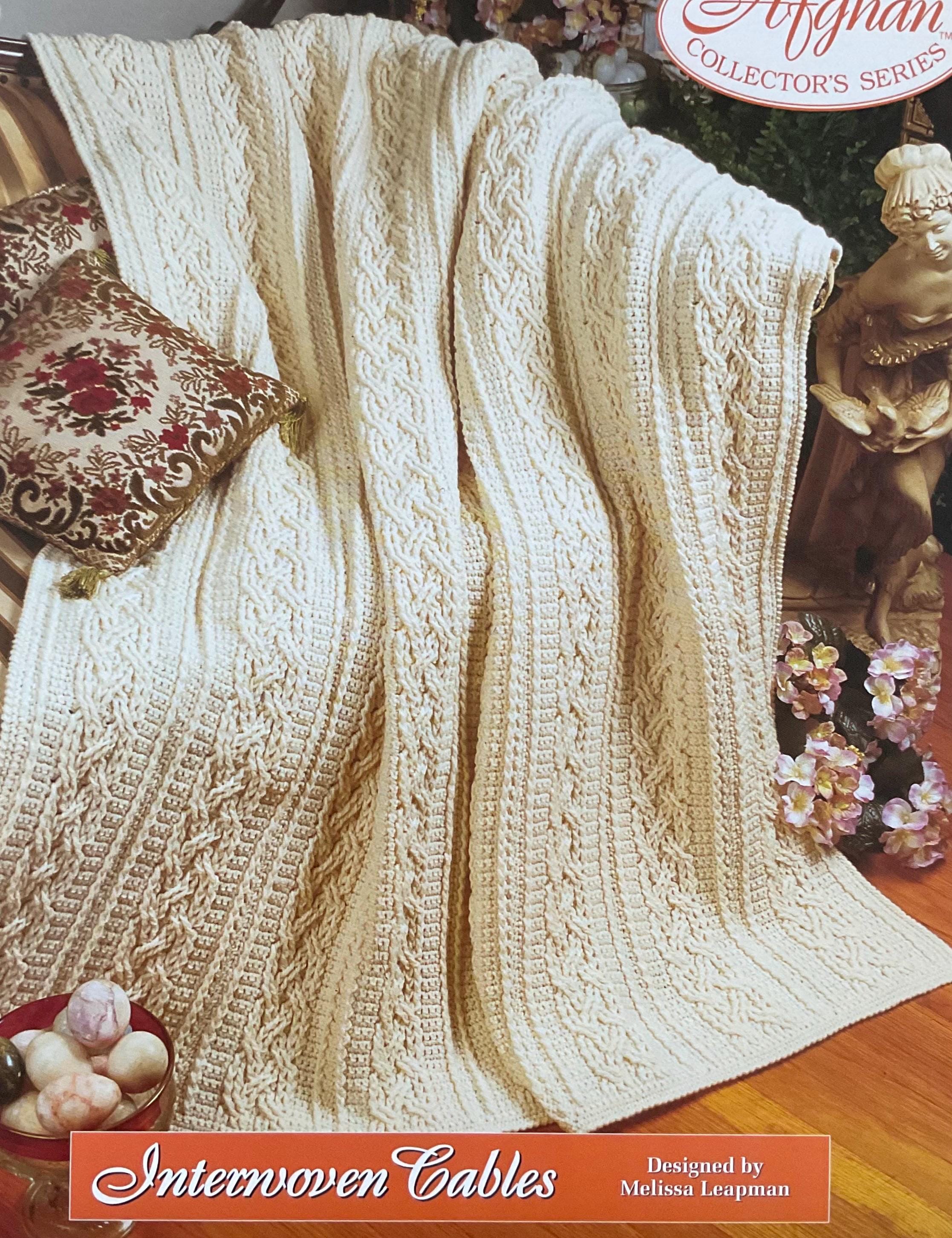 Vintage Cable Stitch Aran Afghan Crochet Pattern | Classic Cable ...