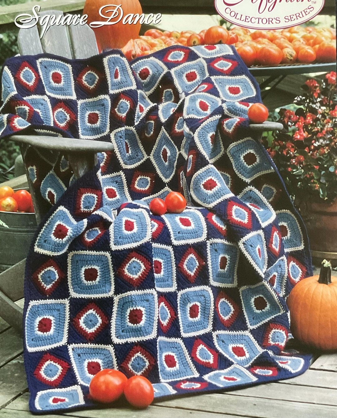 Vintage Patchwork Afghan Crochet Pattern | Retro Blanket Design ...