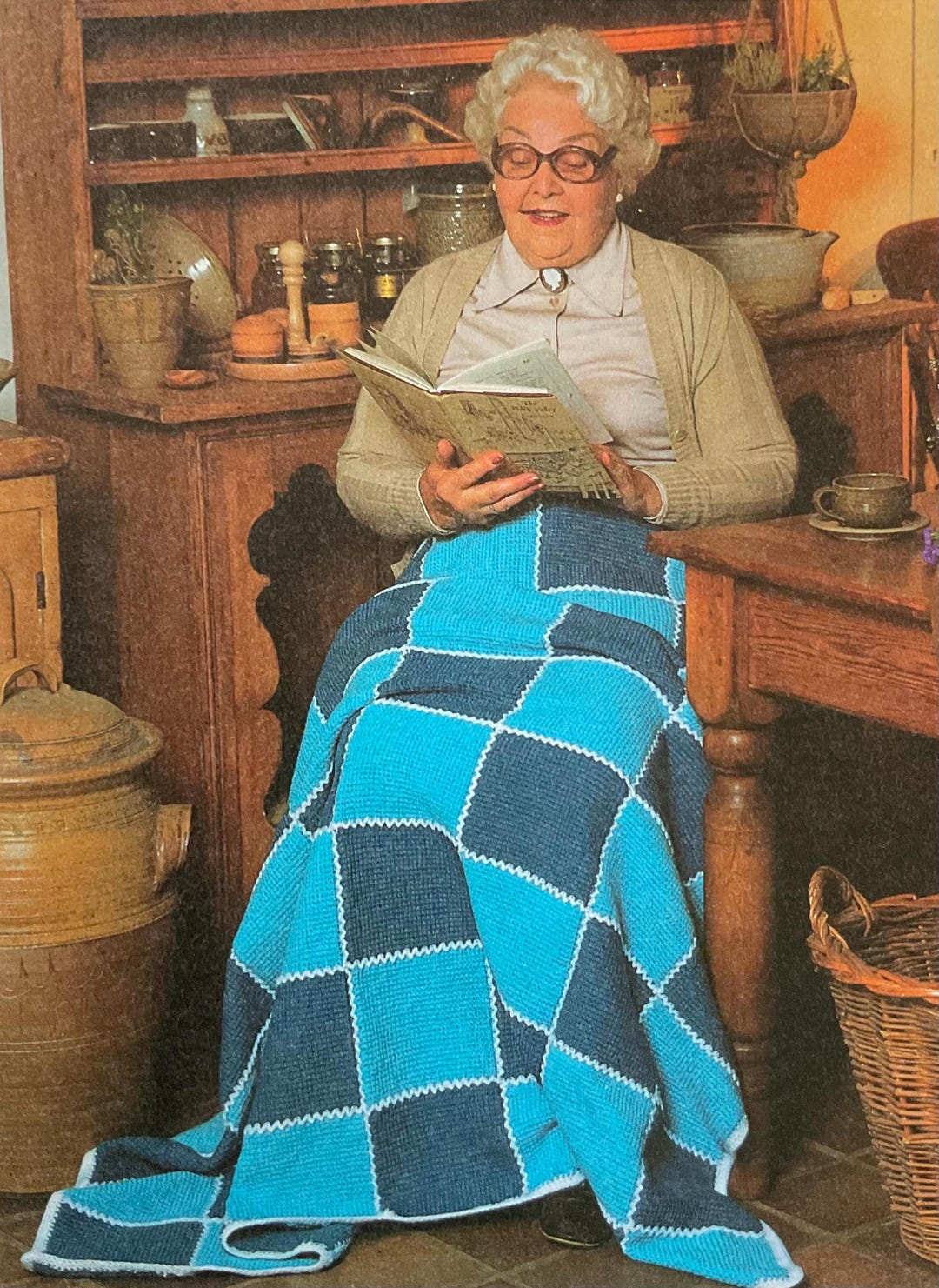 Vintage Patchwork Afghan Crochet Pattern | Retro Blanket Design ...