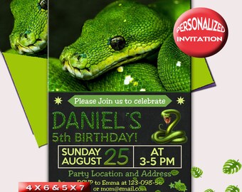 Reptile Birthday Invite - Etsy