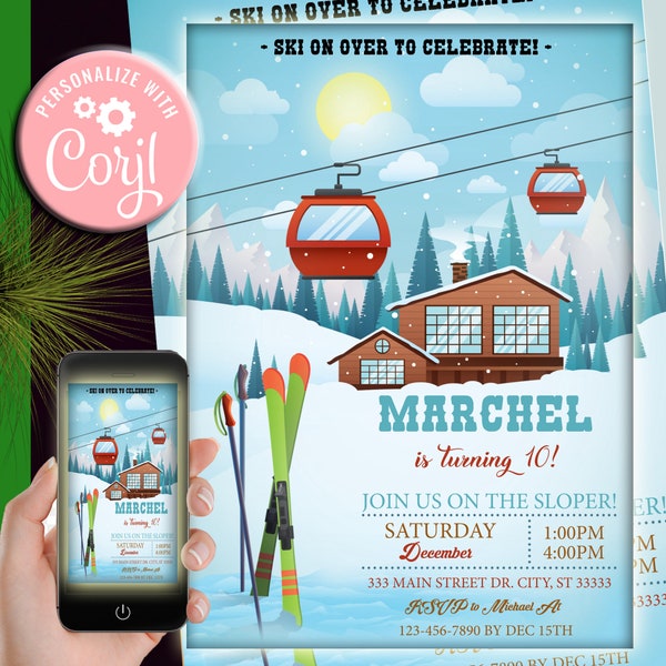 Ski Invitations - Etsy