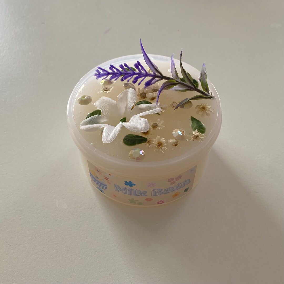 Milk Bath, Milky Clear Scented Slime - Etsy
