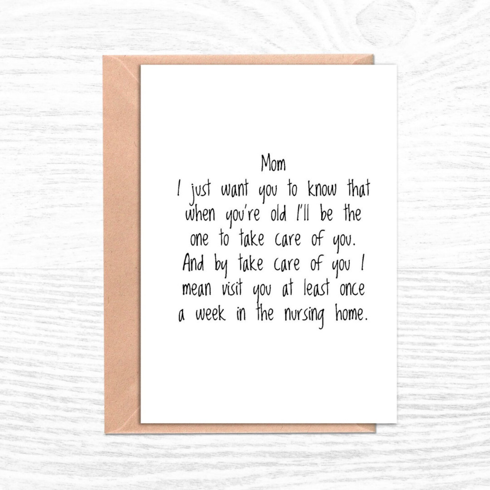 Funny Birthday Card Card for Parent Card for Mom Card for Dad From Son ...