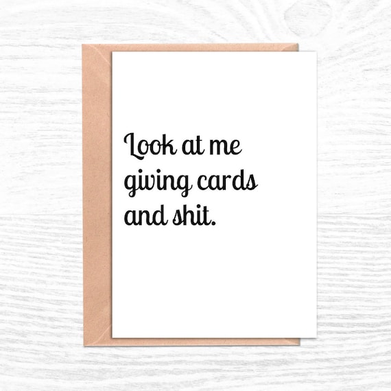 Funny Just Because Card Funny Birthday Card Funny Thinking | Etsy