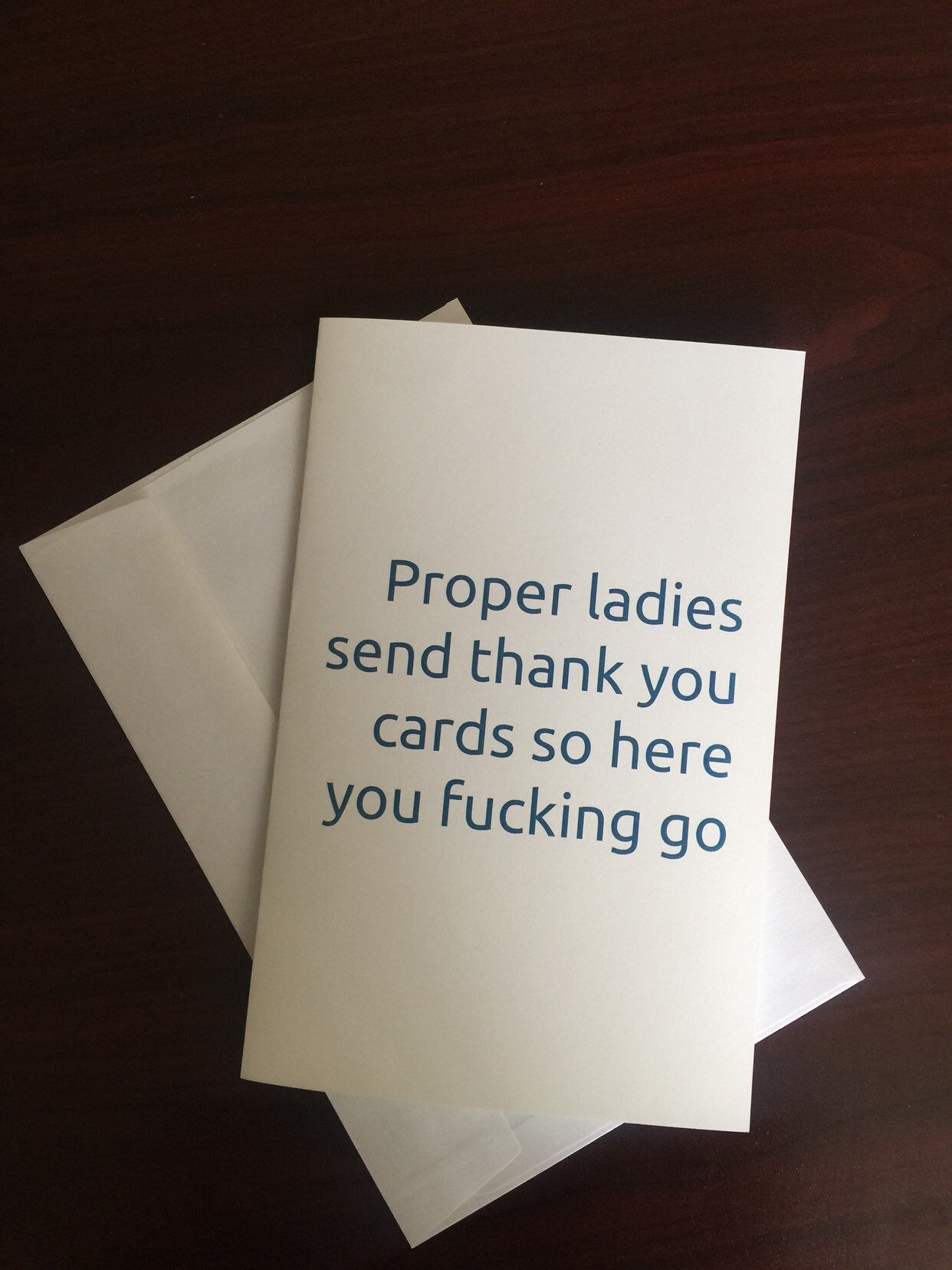 Funny Thank You Card Thank You Note Funny Thank You Note | Etsy