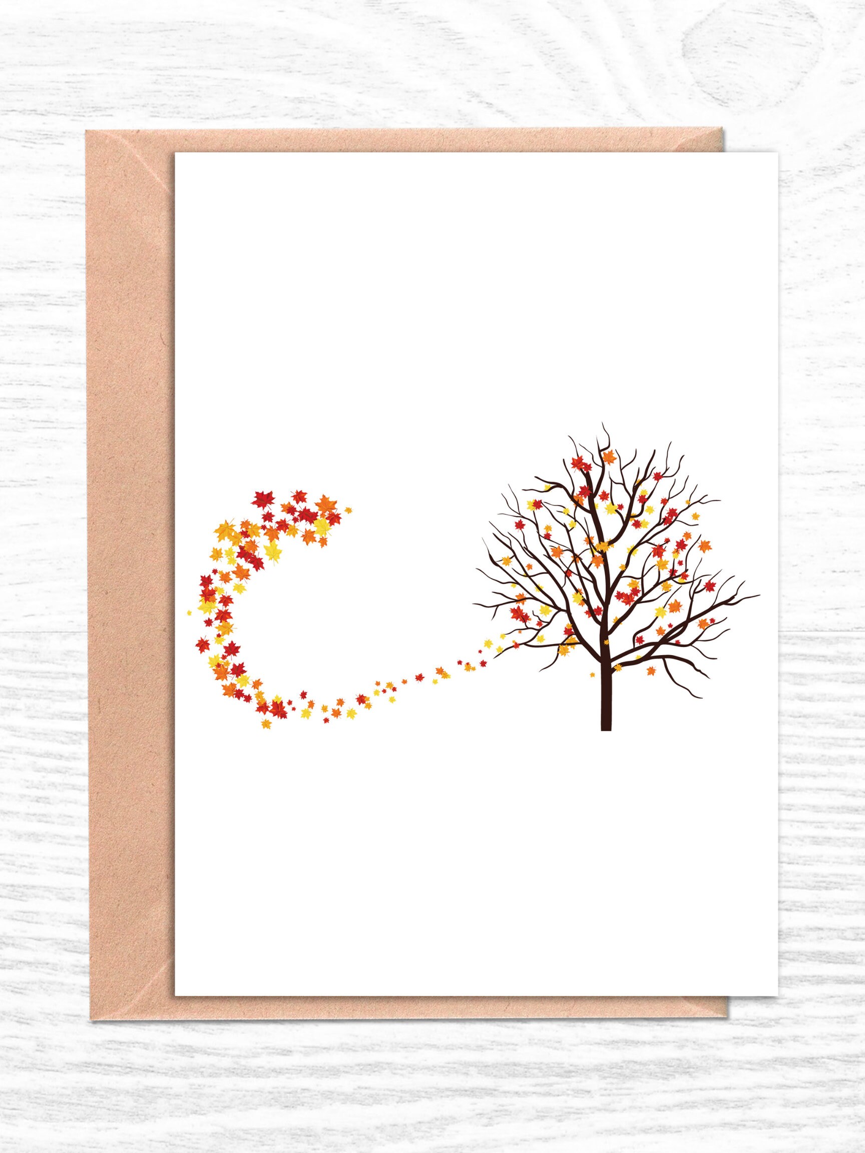 4 PACK; Fall Card; Fall Leaves; Fall Greeting Card; Blank Cards; Fall ...