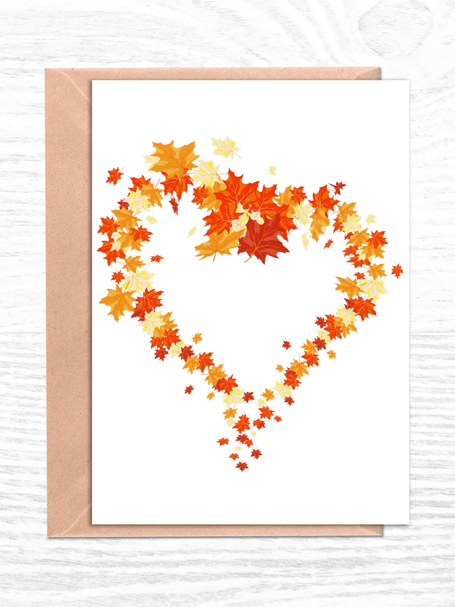 4 PACK; Fall Card; Fall Leaves; Fall Greeting Card; Blank Cards; Fall ...