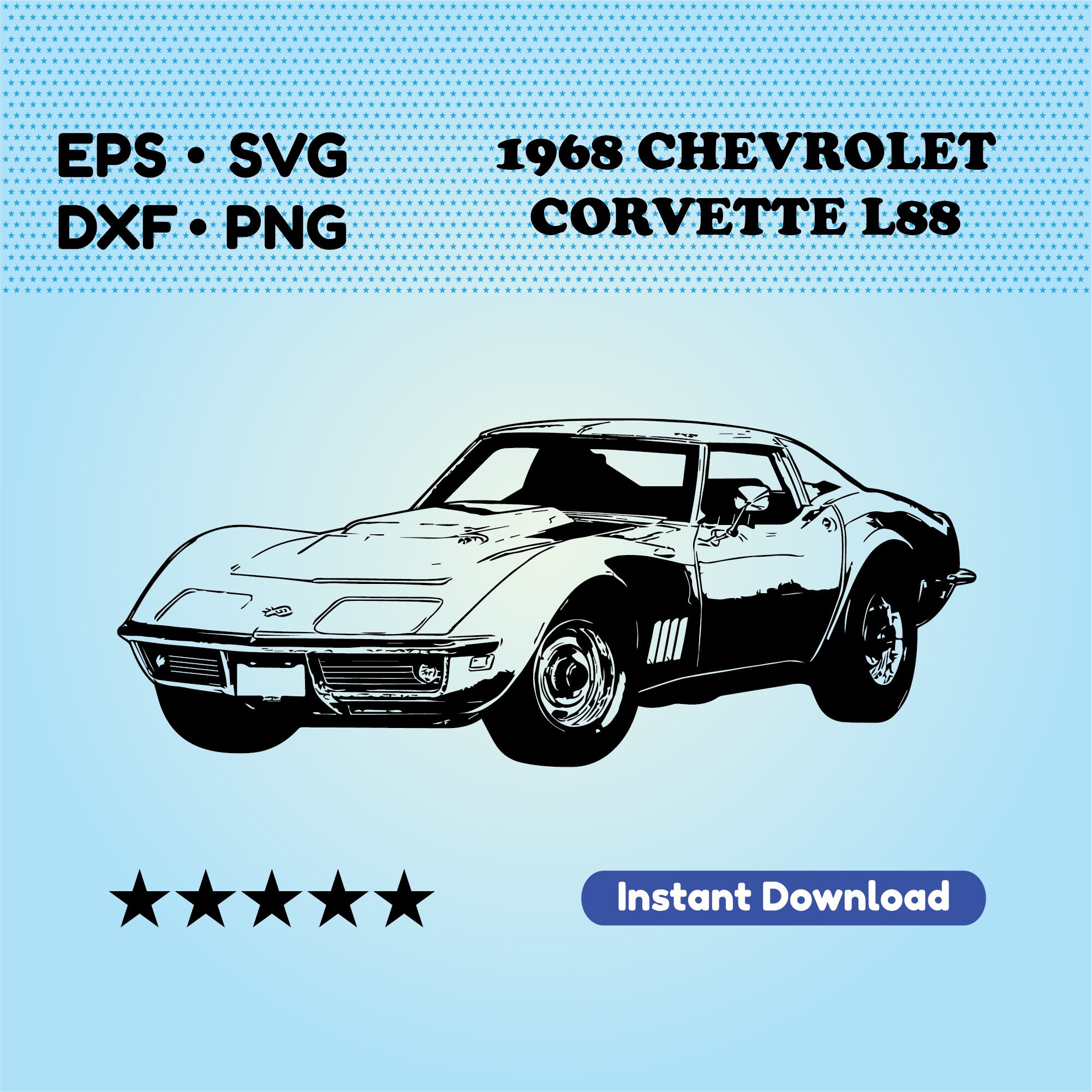 Muscle Car SVG Files for Cricut. Chevrolet Corvette L88 Vector - Etsy ...