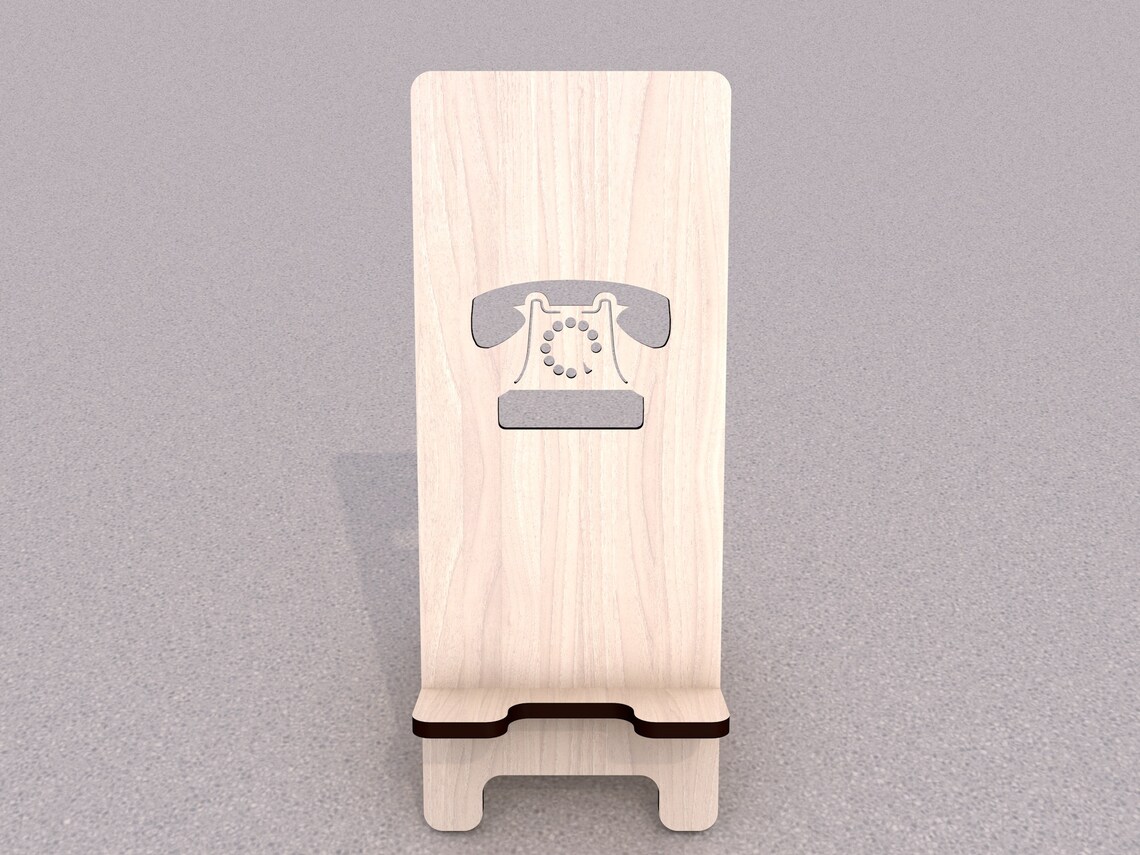 Phone Stand Laser Cut File. Phone Holder SVG File. Mobile Phone Wooden ...