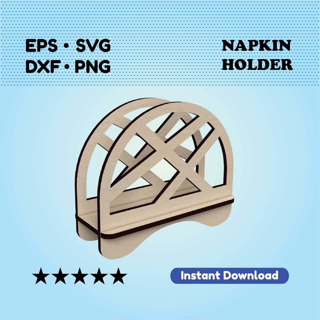 Napkin Holder Laser Cut File. Napkin Holder SVG File. Napkin Wooden ...