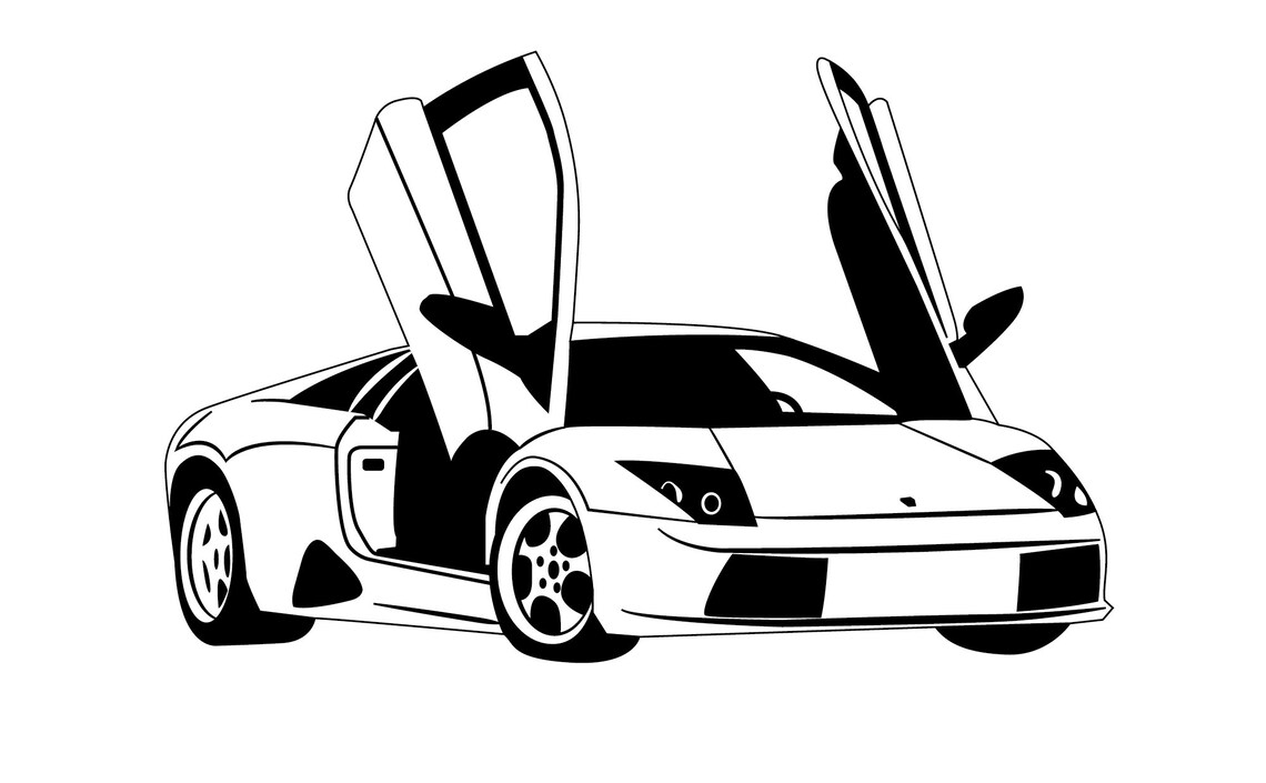 Lamborghini Murcielago Vector File SVG, EPS, DXF - Etsy