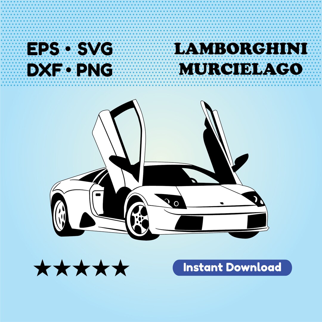 Lamborghini Murcielago Vektordatei SVG EPS DXF - Etsy.de