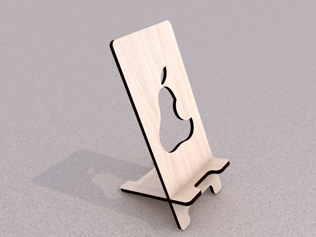 Phone Stand Laser Cut File. Phone Holder SVG File. Mobile Phone Wooden ...