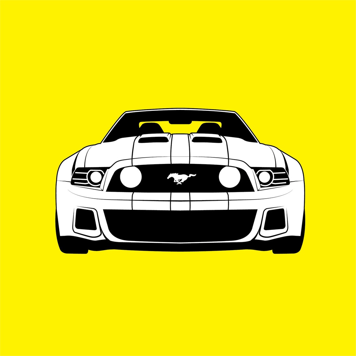 Muscle Car SVG Files for Cricut. Ford Mustang Vector File EPS, DXF ...