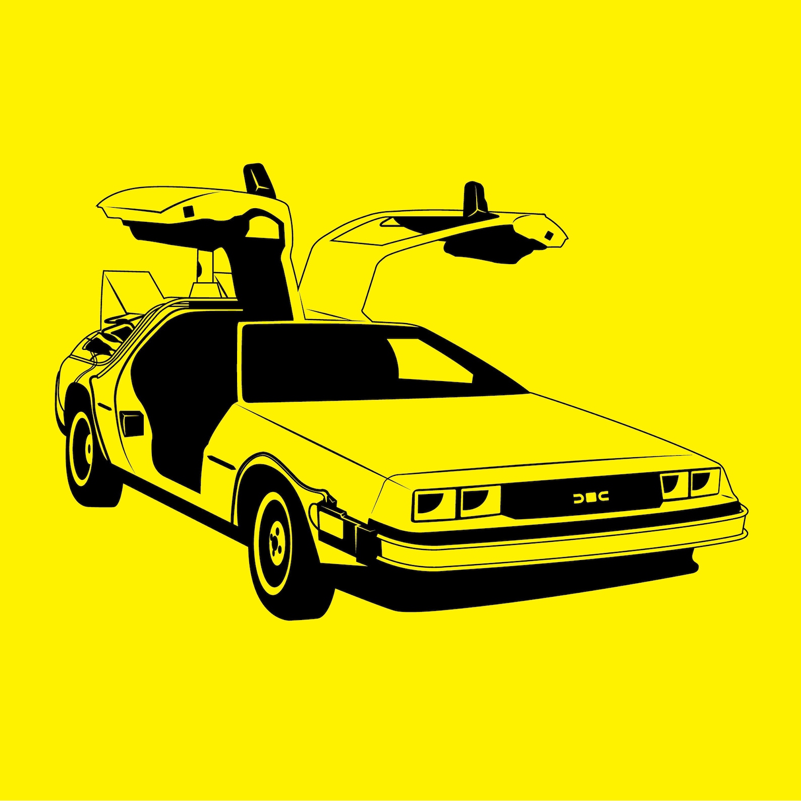 Delorean time Machine From back to the Future Vector File SVG, EPS, DXF ...